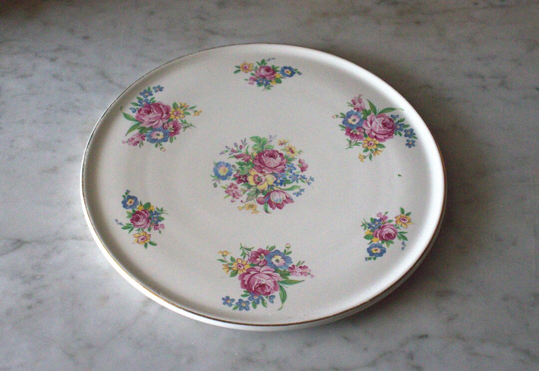 Mid-century Barker Bros Royal Tudor Cake Plate With Floral Pattern - Etsy