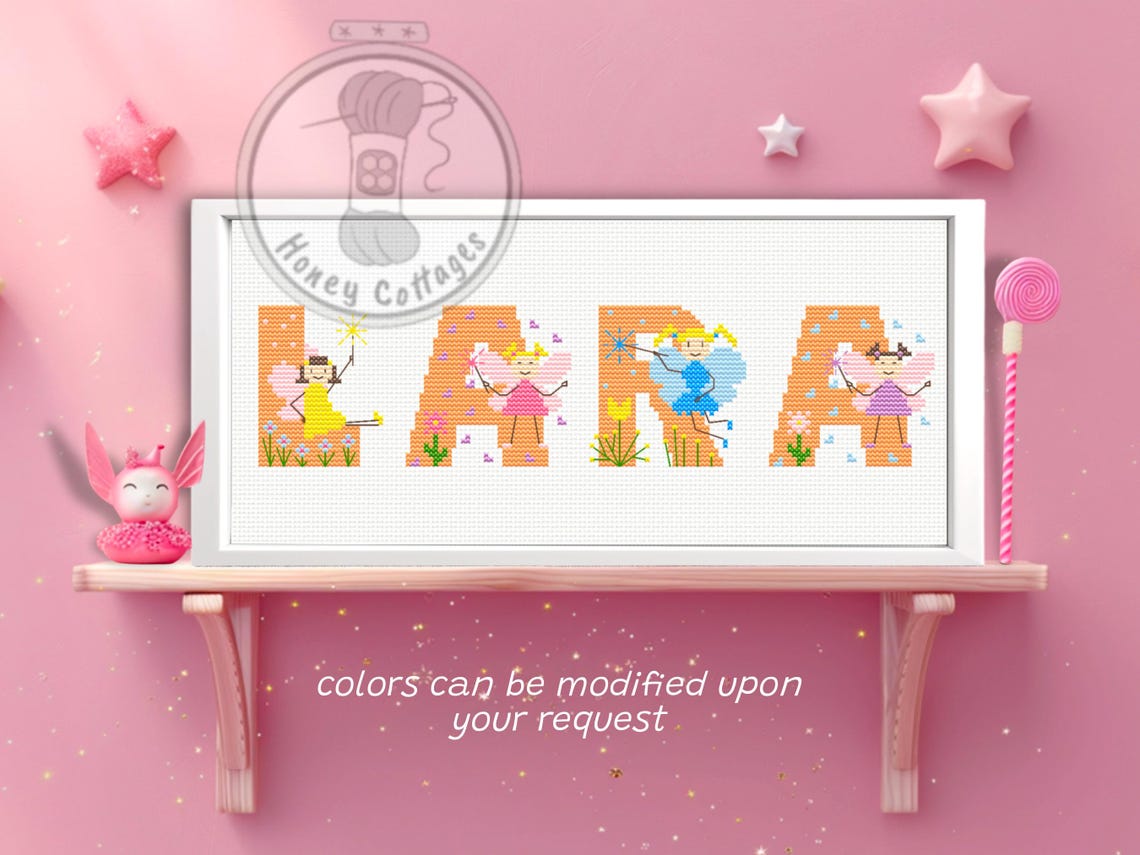 Custom Baby Name, Cross Stitch Pattern, Personalized Baby Name, Nursery ...
