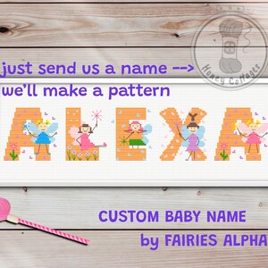 Custom Baby Name, Cross Stitch Pattern, Personalized Baby Name, Nursery ...