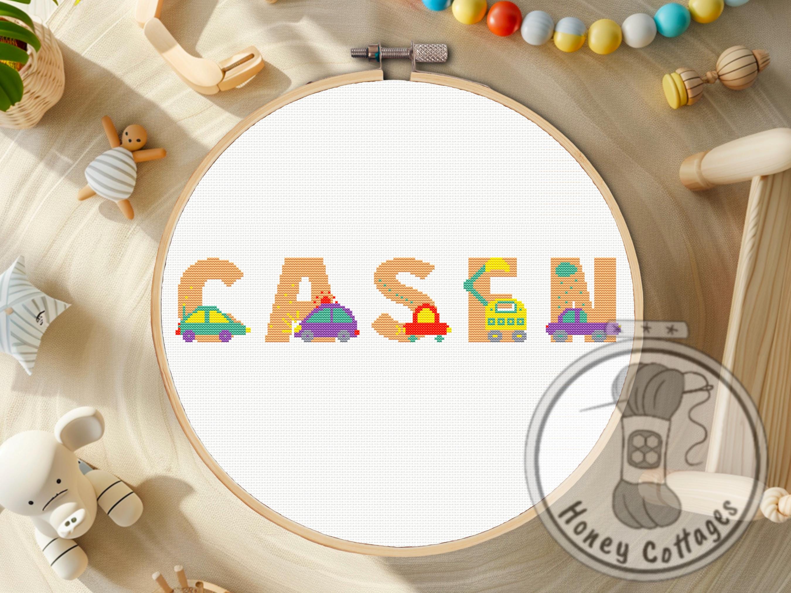 Custom Baby Name, Cross Stitch Pattern, Personalized Baby Name, Nursery ...