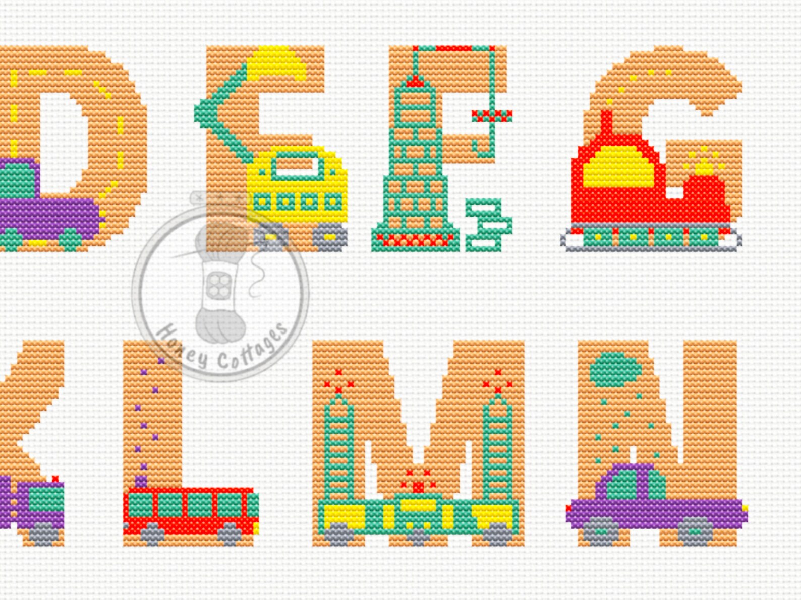 Custom Baby Name, Cross Stitch Pattern, Personalized Baby Name, Nursery ...