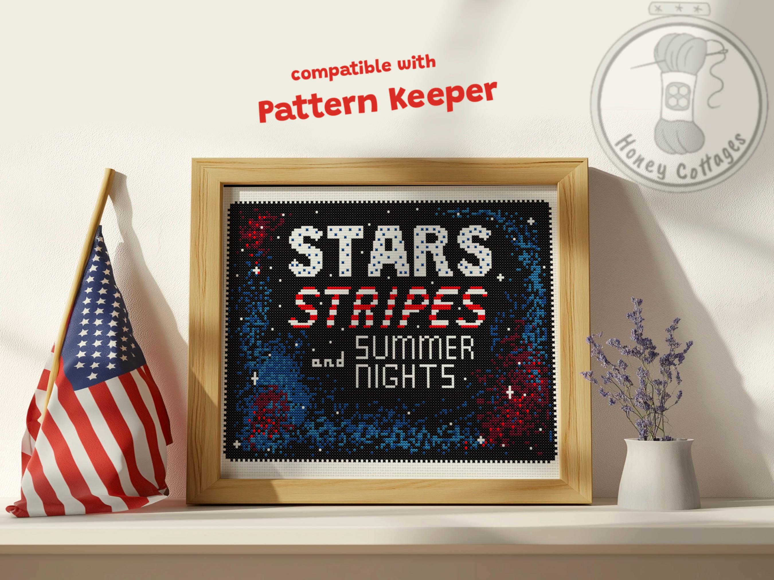 Independence Day Cross Stitch Pattern, 4th of July Cross Stitch ...