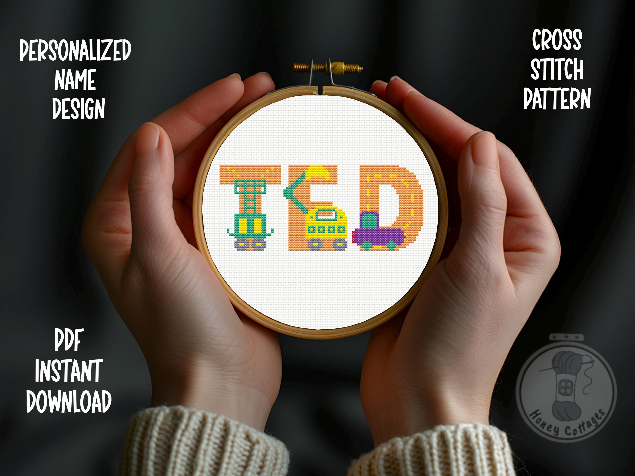 Custom Baby Name, Cross Stitch Pattern, Personalized Baby Name, Nursery ...