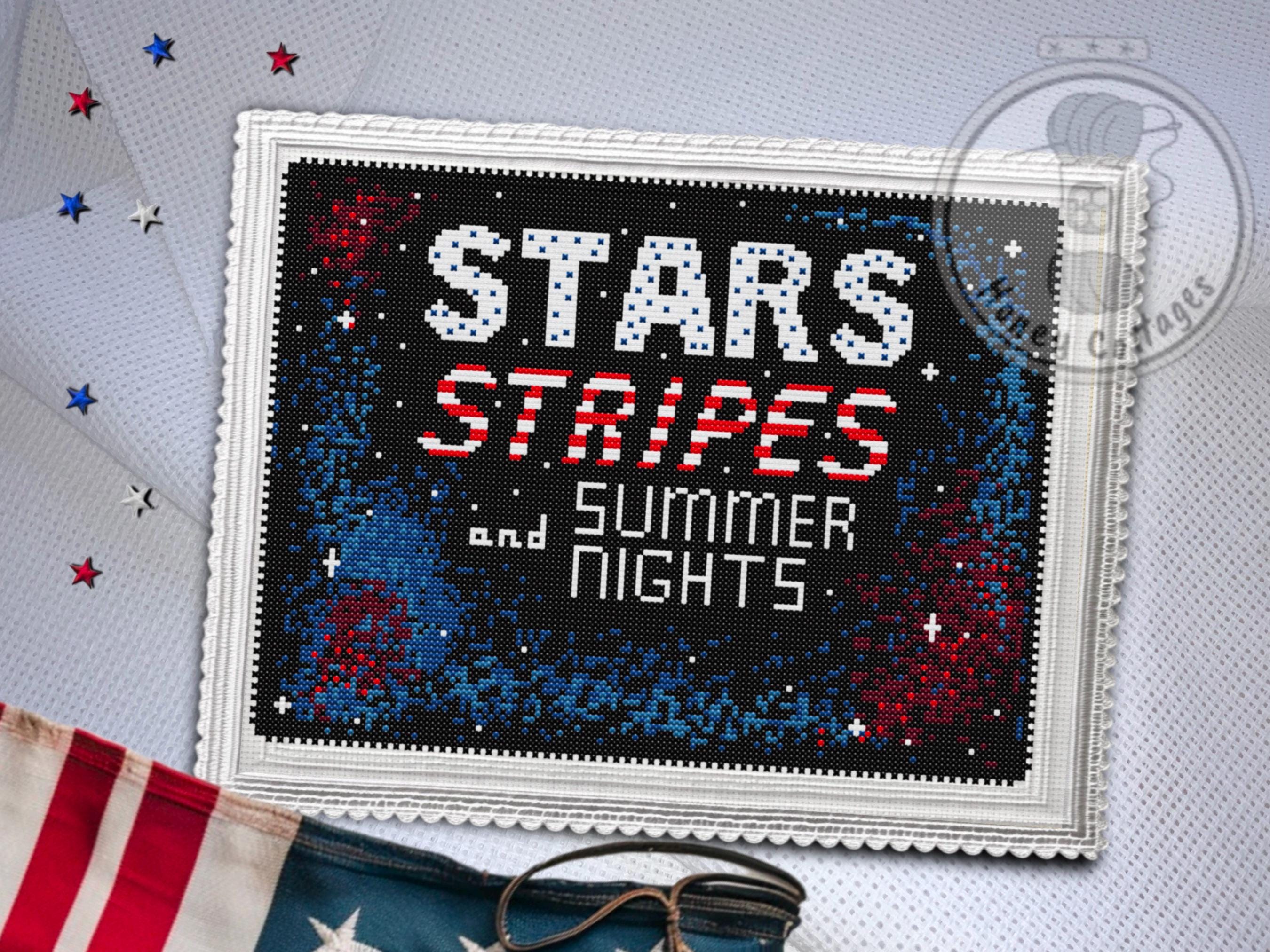 Independence Day Cross Stitch Pattern, 4th of July Cross Stitch ...