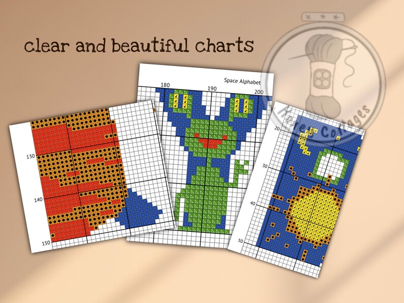 Custom Baby Name Cross Stitch Pattern, Space Cross Stitch, Baby Name ...
