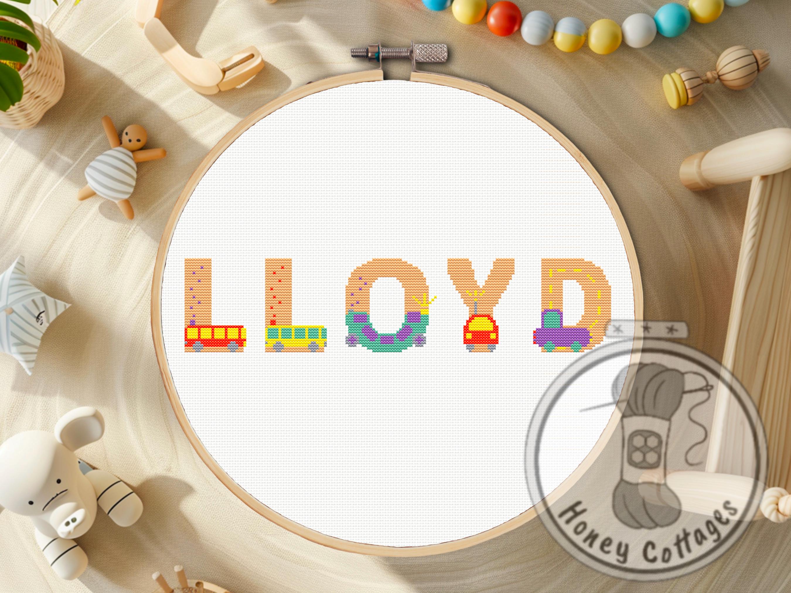Custom Baby Name, Cross Stitch Pattern, Personalized Baby Name, Nursery ...