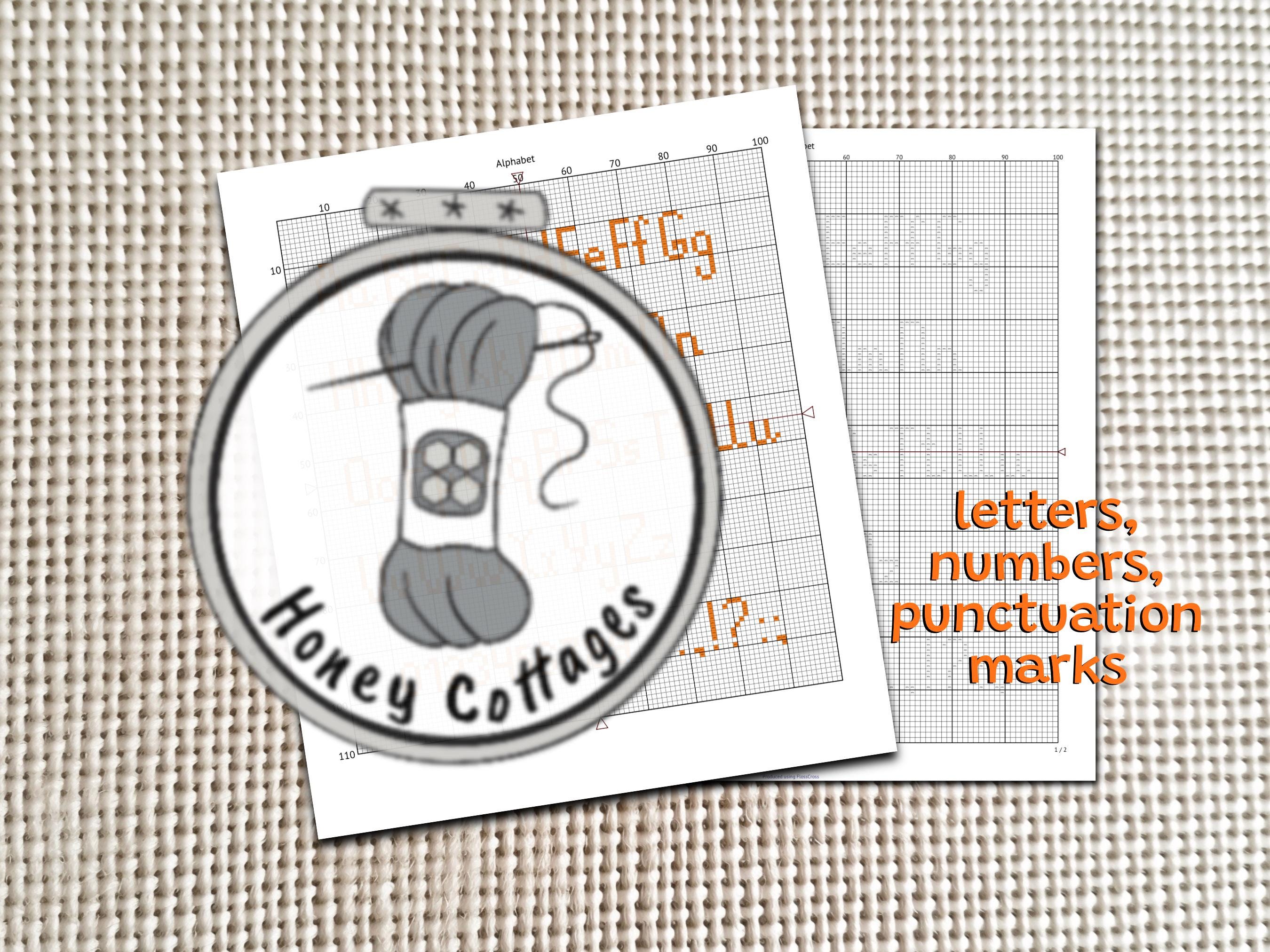 Custom Cross Stitch Pattern, Alphabet Cross Stitch Pattern, Font Cross ...
