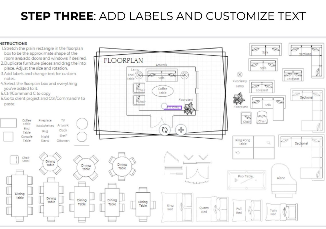 Quick and Easy Floorplan Canva Template - Etsy
