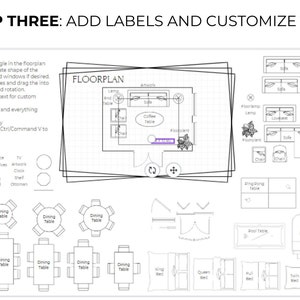Quick and Easy Floorplan Canva Template - Etsy
