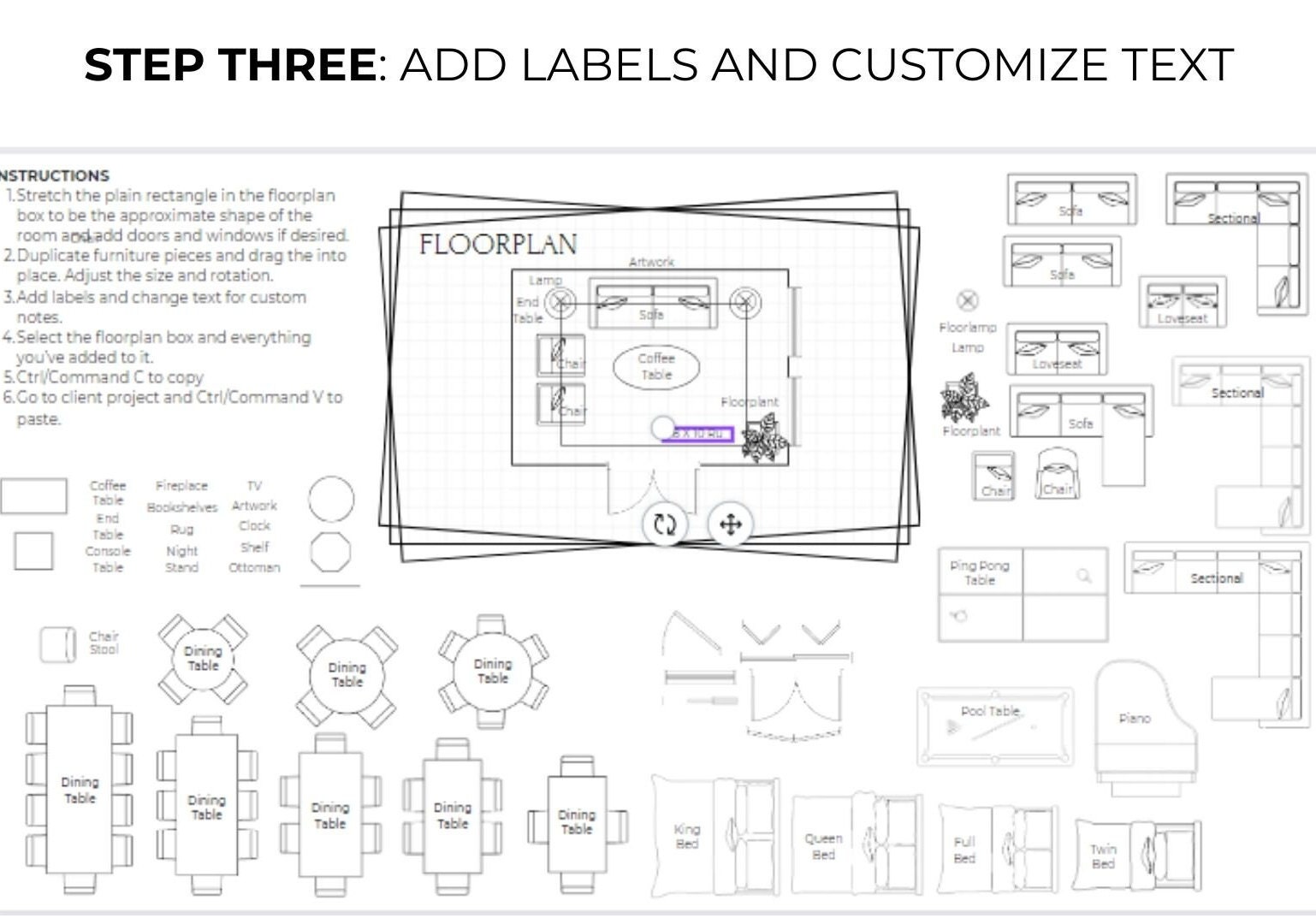 Quick and Easy Floorplan Canva Template - Etsy