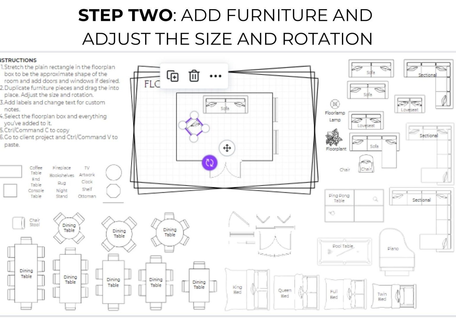 Quick and Easy Floorplan Canva Template - Etsy