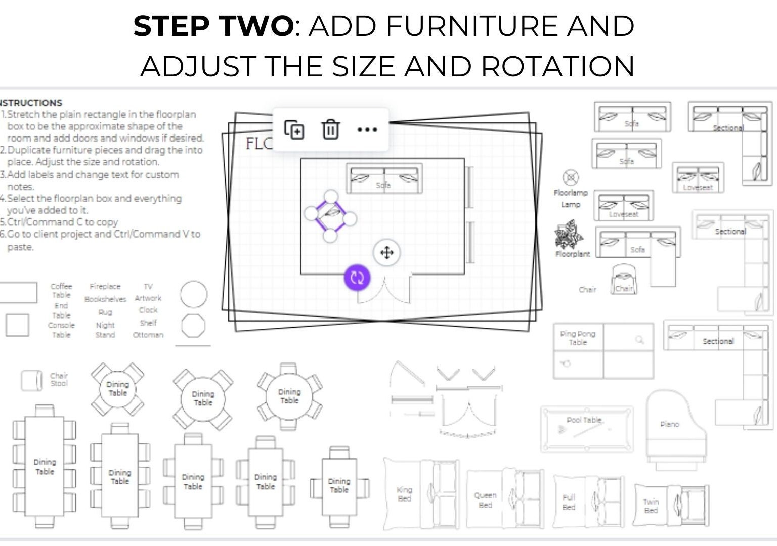 Quick and Easy Floorplan Canva Template - Etsy