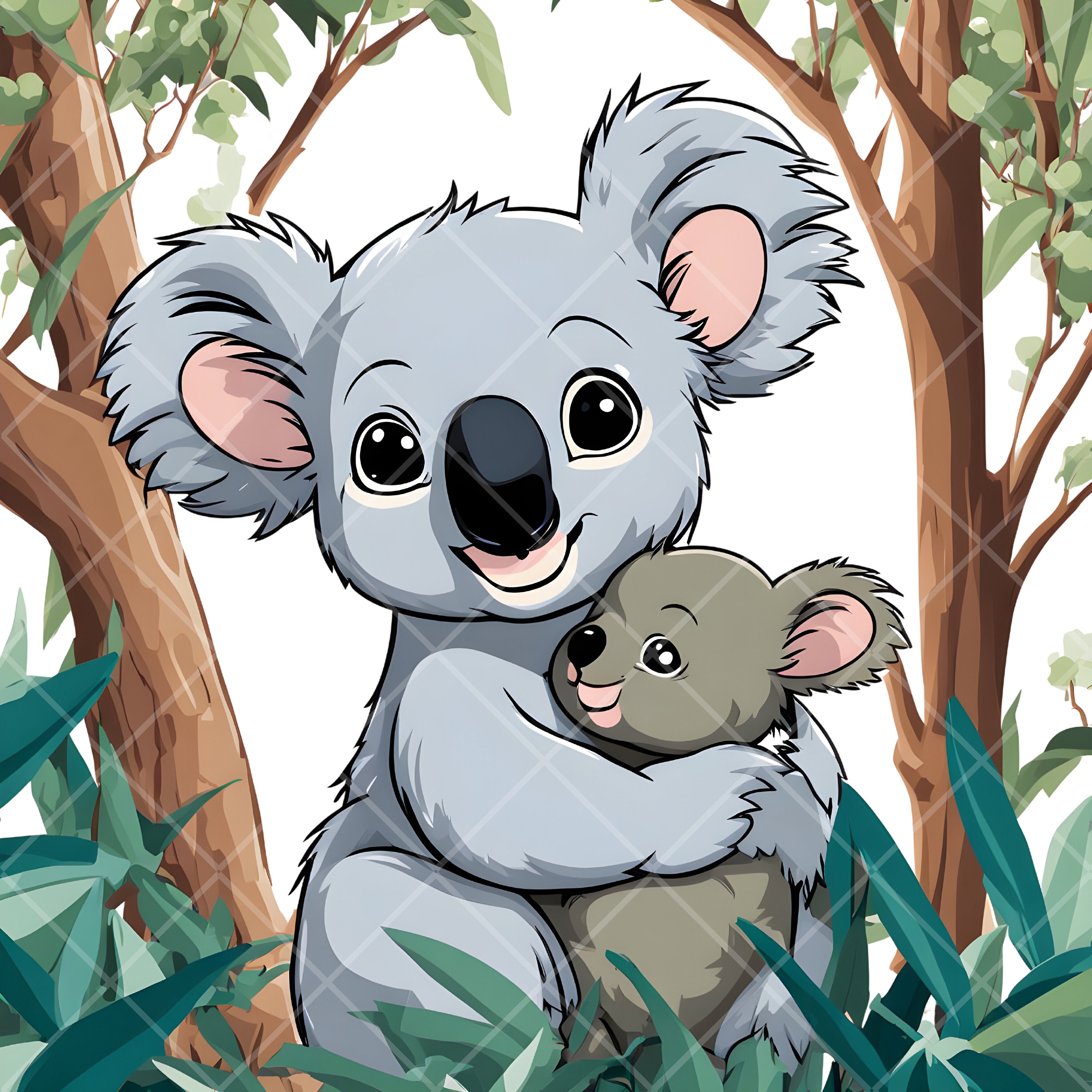 Baby Koala Clipart Baby Shower Clipart Nursery Decor Clipart Animal ...