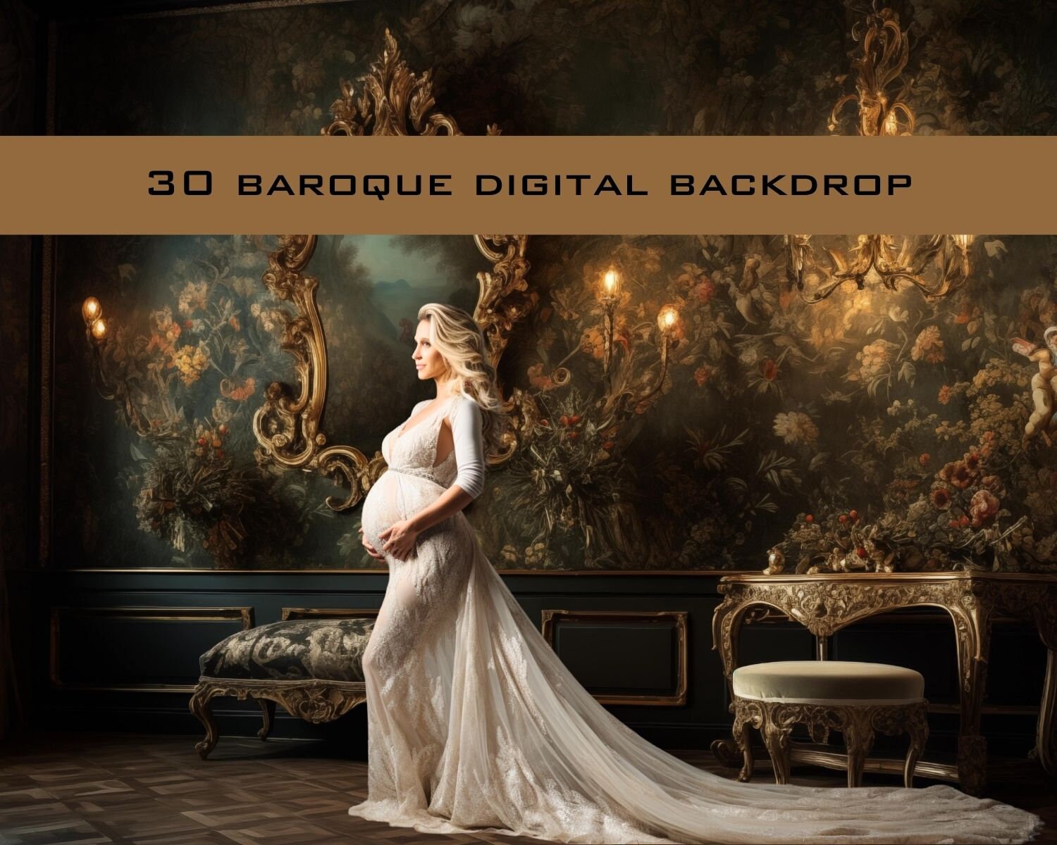 Maternity Digital Backdrop Baroque Digital Background Photoshop Overlay ...