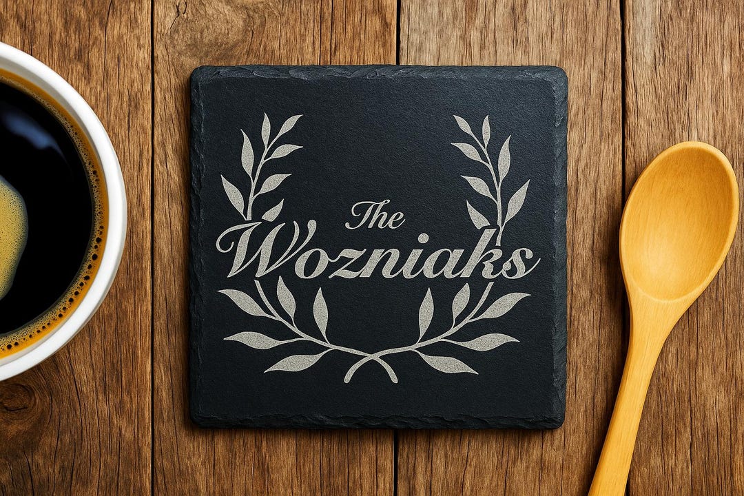 Personalized Slate Coasters – Custom Engraved With Names, Sayings, or ...