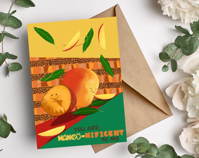 Mango Birthday Card Youre Mango Nificent Card Youre Magnificent Funny