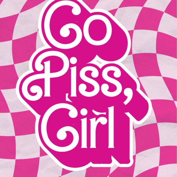 Blue Go Piss Girl Print Etsy