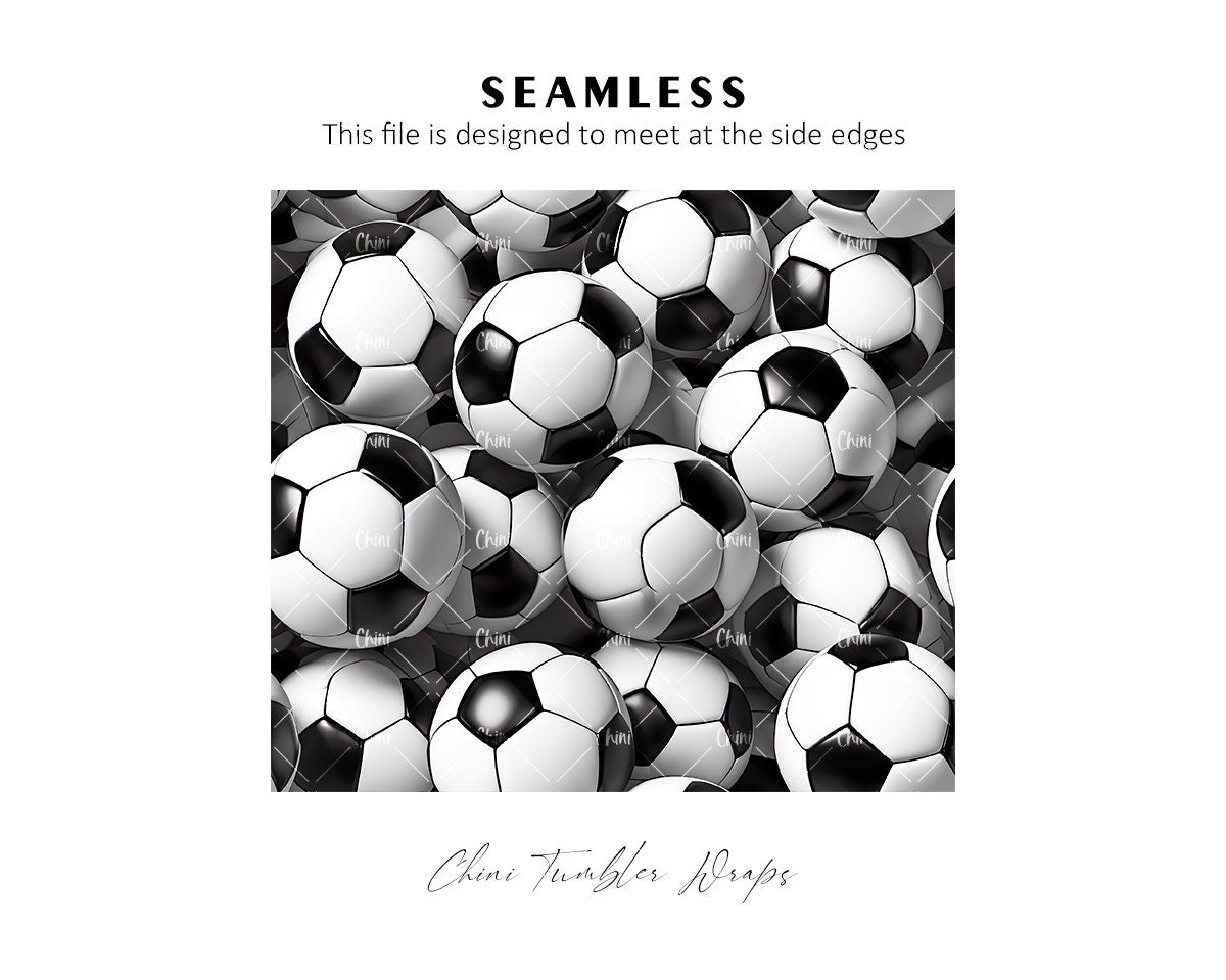 3D Soccer Ball Tumbler Wrap PNG, 20oz Skinny Tumbler Sublimation ...