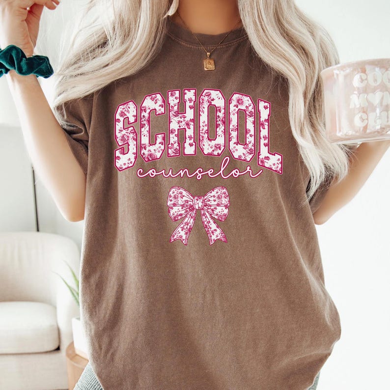 Chinoiserie School Counselor PNG, Floral School Counselor PNG, Pink ...