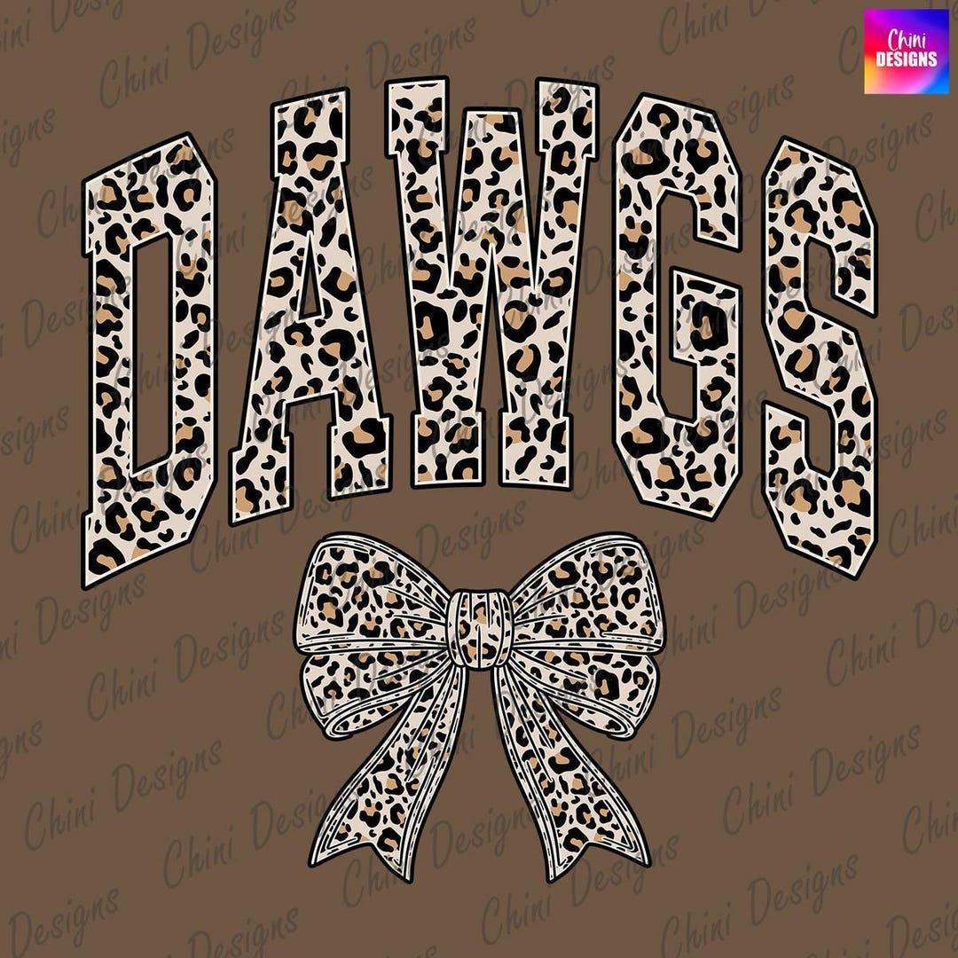 Leopard Dawgs PNG, School Team Mascot Dawgs Design, Cheetah Print Dawgs ...