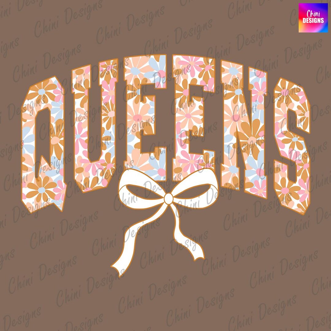 Floral Queens PNG, School Team Mascot Queens Design, Pastel Coquette ...