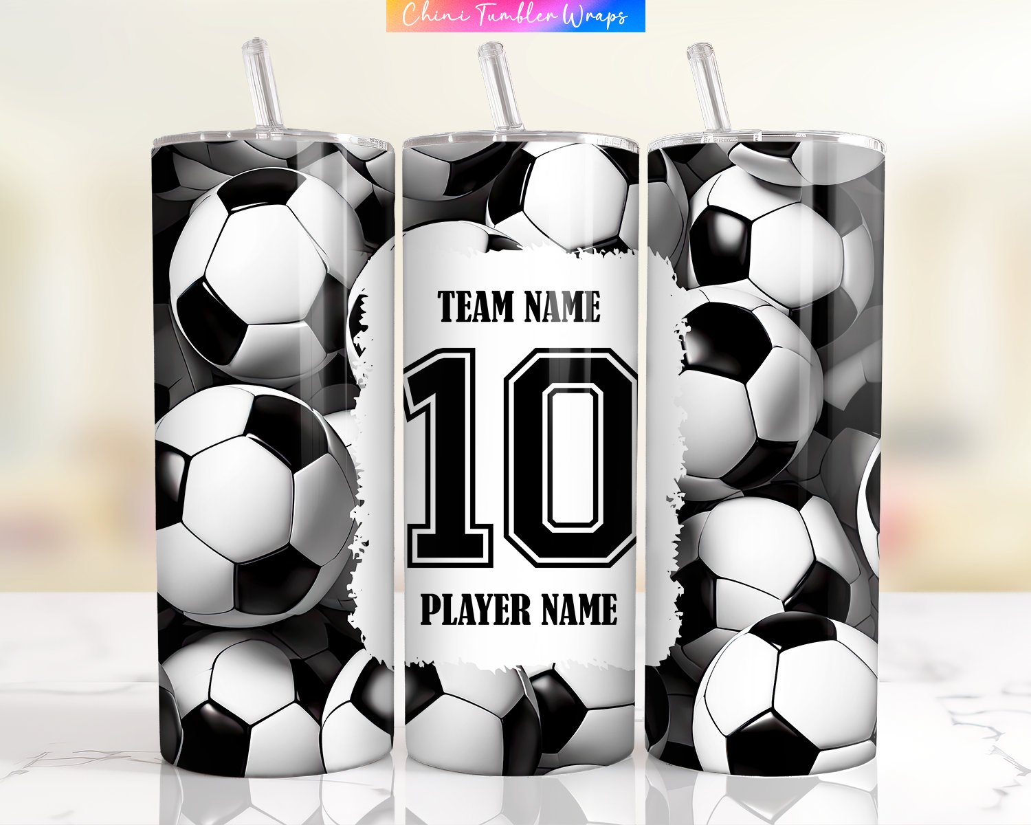 Custom Soccer Tumbler Wrap, Soccer Jersey Tumbler PNG, Personalized ...