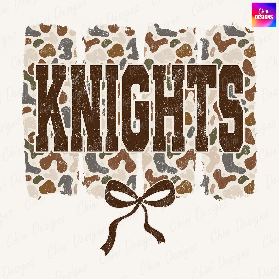 Camo Knights PNG, Camouflage Sports Team Mascot, Vintage Knights Game ...