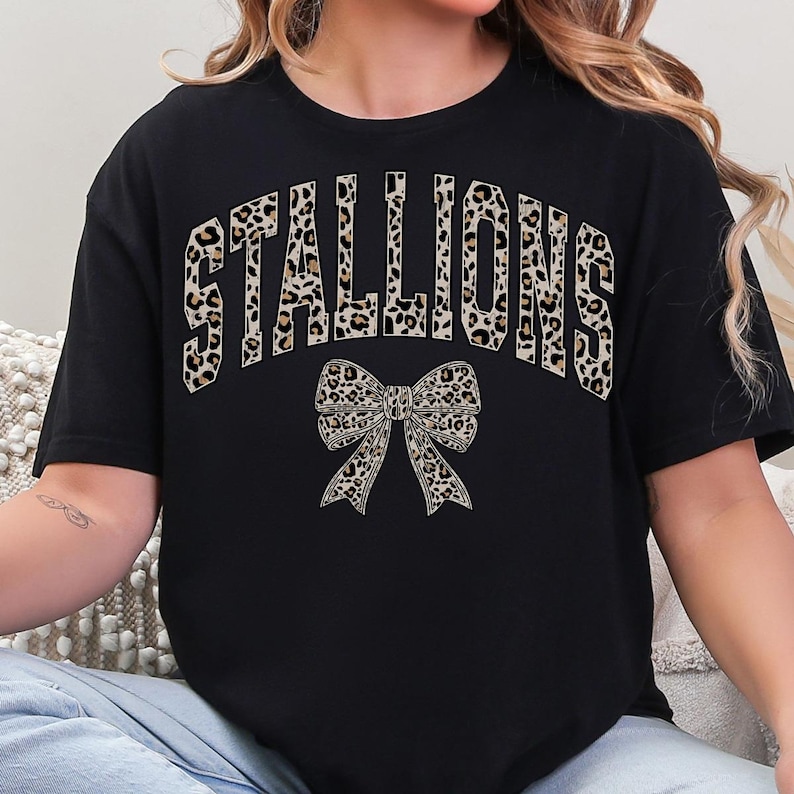 Leopard Stallions PNG, School Team Mascot Stallions Design, Cheetah ...