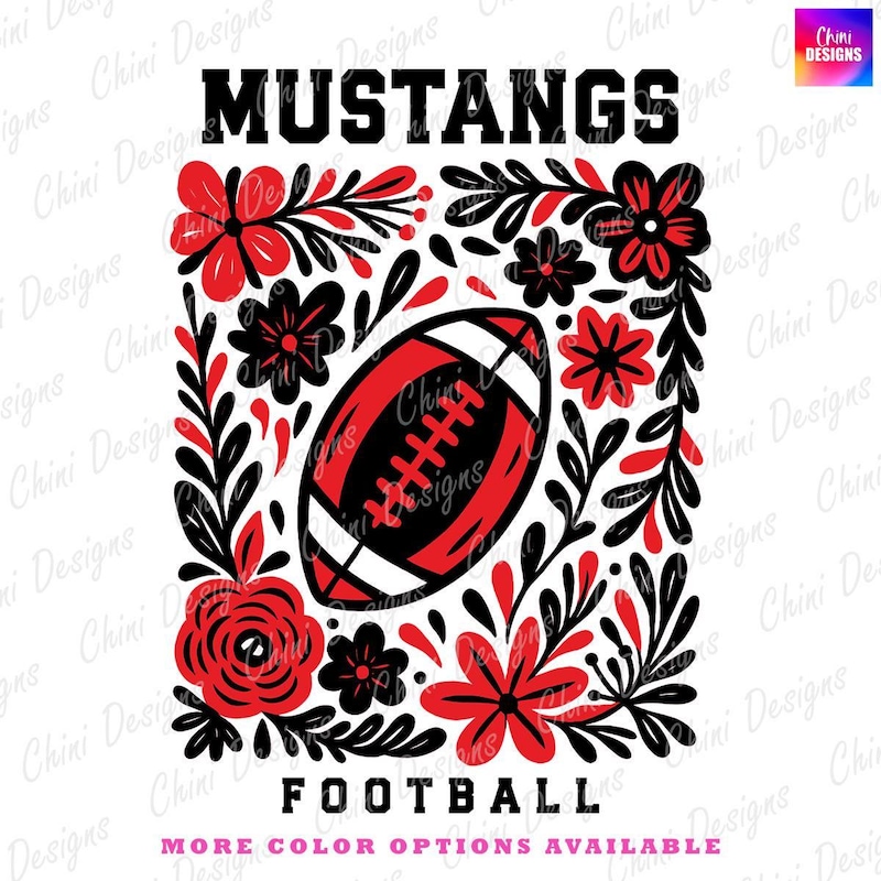 Red Mustangs Pride Png - Etsy
