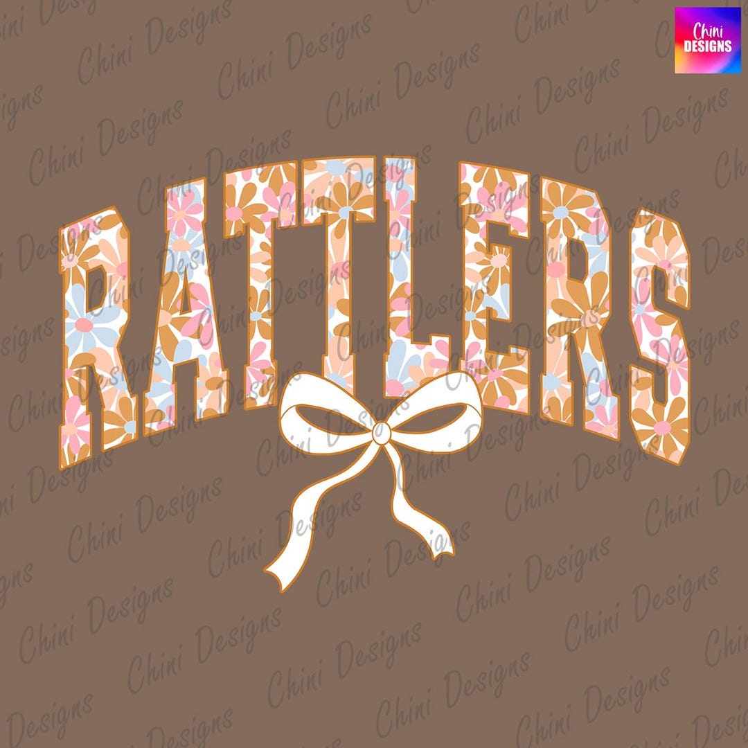 Floral Rattlers PNG, School Team Mascot Rattlers Design, Pastel ...