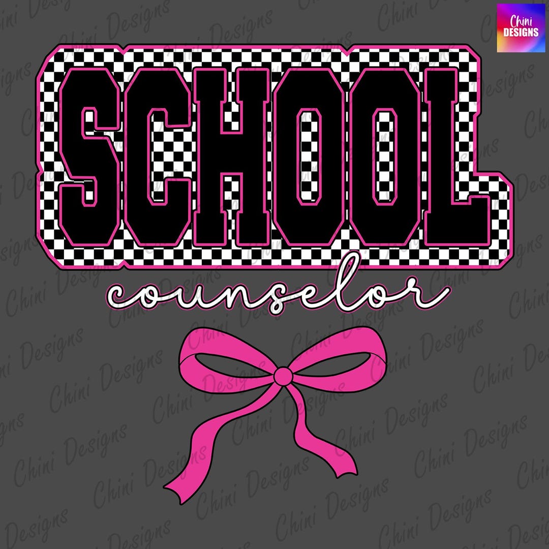 Checkered School Counselor PNG, Retro School Counselor PNG, Coquette ...