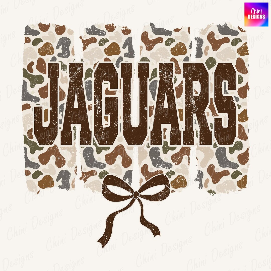 Camo Jaguars PNG, Camouflage Sports Team Mascot, Vintage Jaguars Game ...