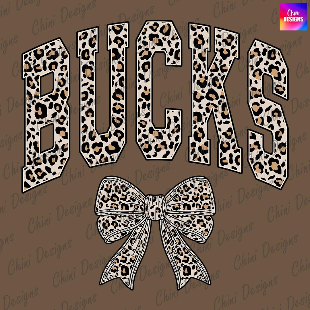 Leopard Bucks PNG, School Team Mascot Bucks Design, Cheetah Print Bucks ...