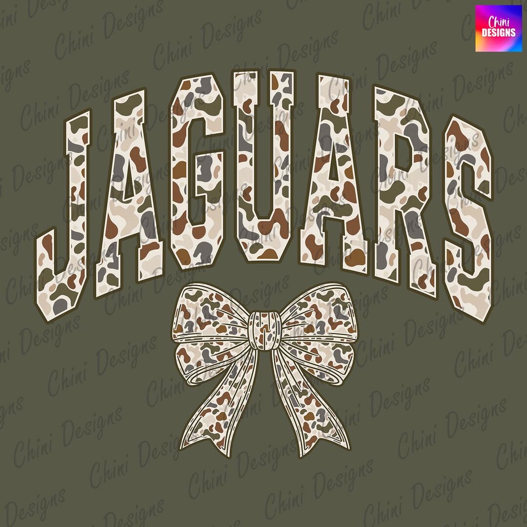 Camo Jaguars PNG, School Team Mascot Jaguars Design, Retro Camouflage ...