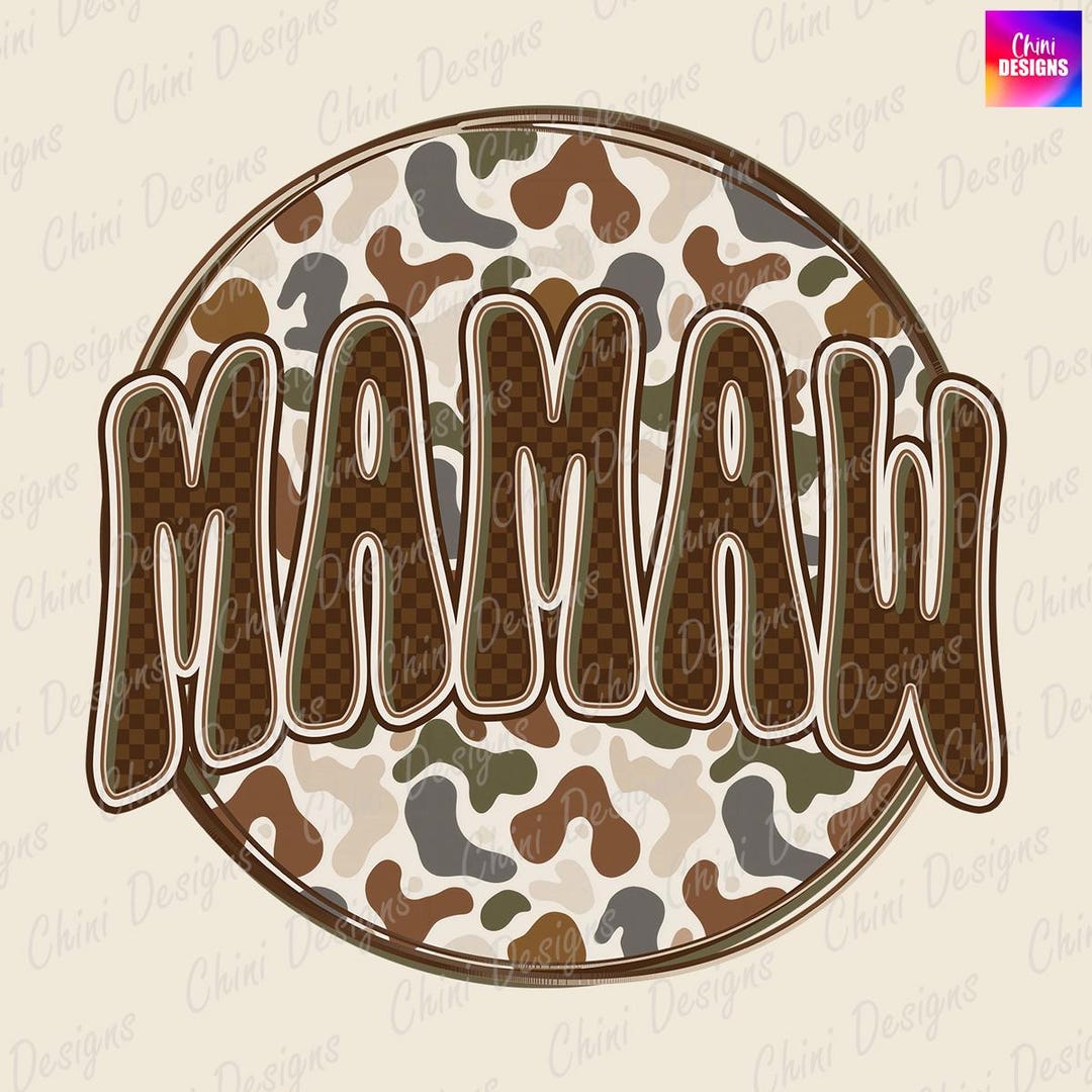 Camo Mamaw PNG, Retro Camouflage Mamaw Design, Vintage Hunting Mamaw ...