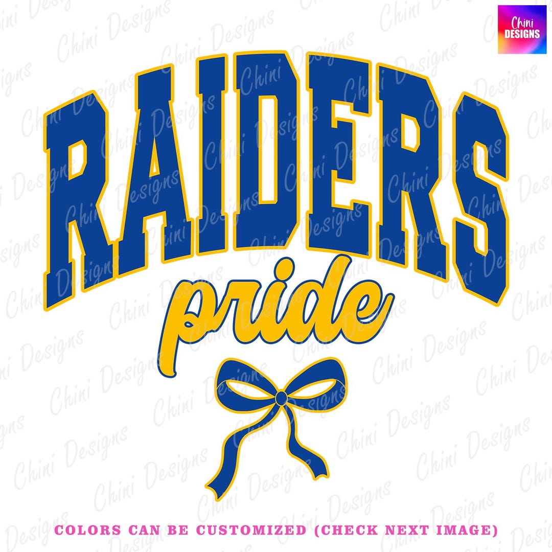 Raiders PNG, Varsity Sports Team Mascot, Royal Blue Yellow Raiders ...