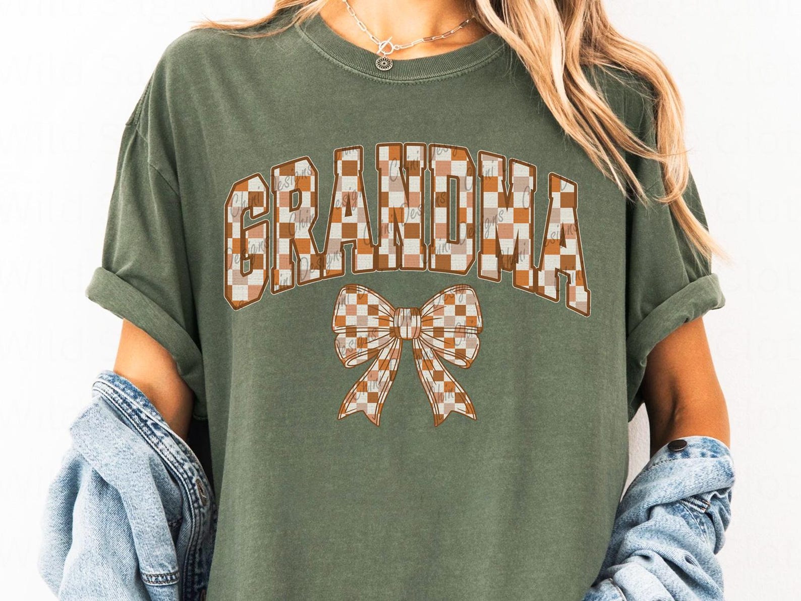 Retro Fall Grandma PNG, Autumn Checkered Grandma Design, Retro Autumn ...