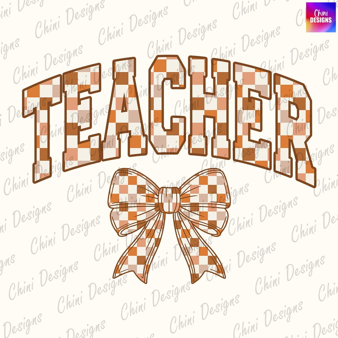 Retro Fall Teacher PNG, Autumn Checkered Teacher Design, Retro Autumn ...