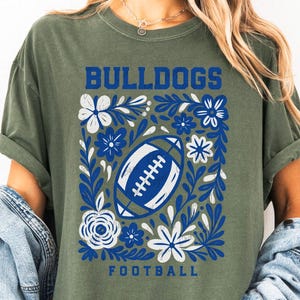 Floral Bulldogs PNG, School Team Mascot Bulldogs Design, Royal Blue ...