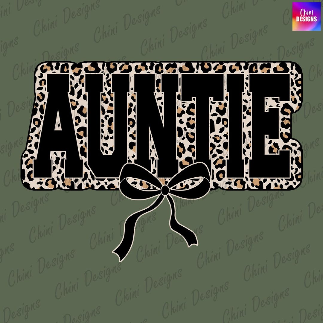 Leopard Auntie PNG, Coquette Auntie PNG, Bow Auntie DTF, Retro Auntie ...