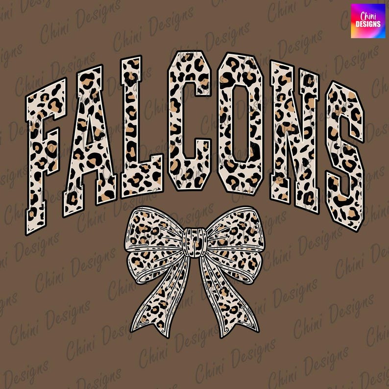 Leopard Falcons PNG, School Team Mascot Falcons Design, Cheetah Print ...