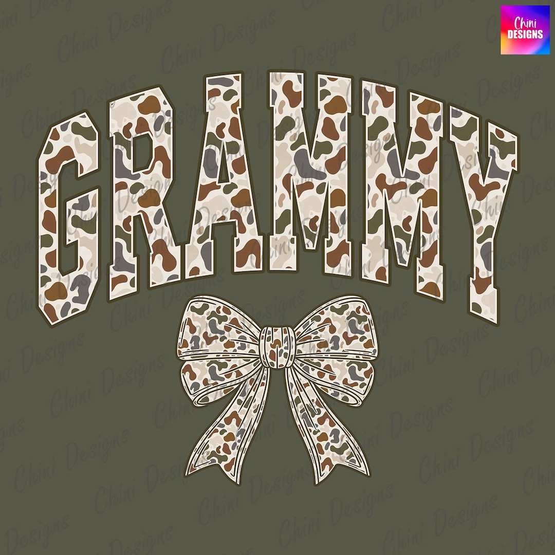 Camo Grammy PNG, Retro Camouflage Grammy Design, Vintage Hunting Grammy ...