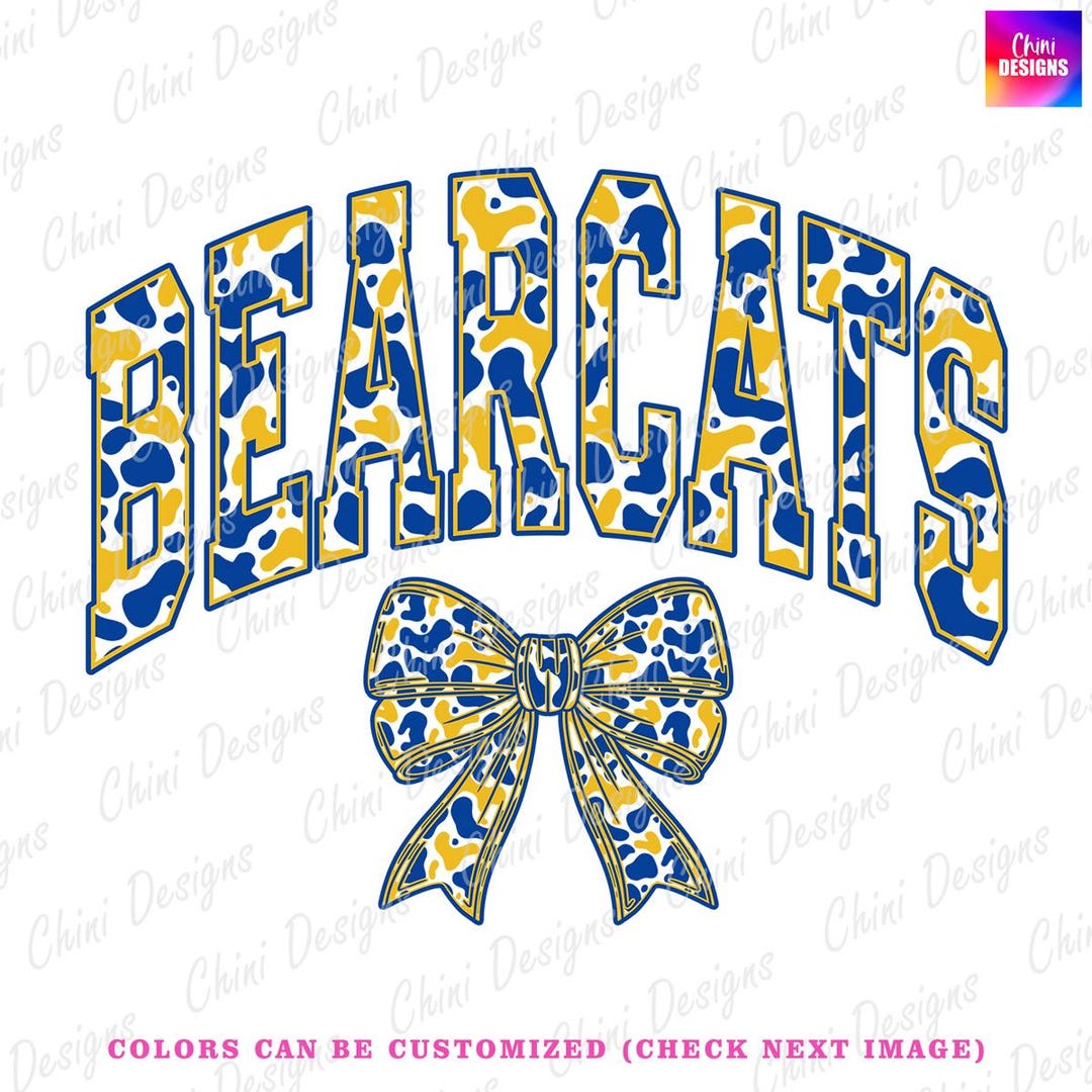Camo Bearcats PNG, Blue Yellow Sports Team Mascot, Camouflage Bearcats ...