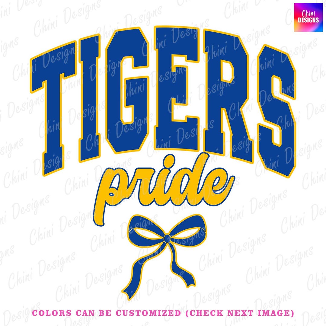 Tigers PNG, Varsity Sports Team Mascot, Royal Blue Yellow Tigers Pride ...