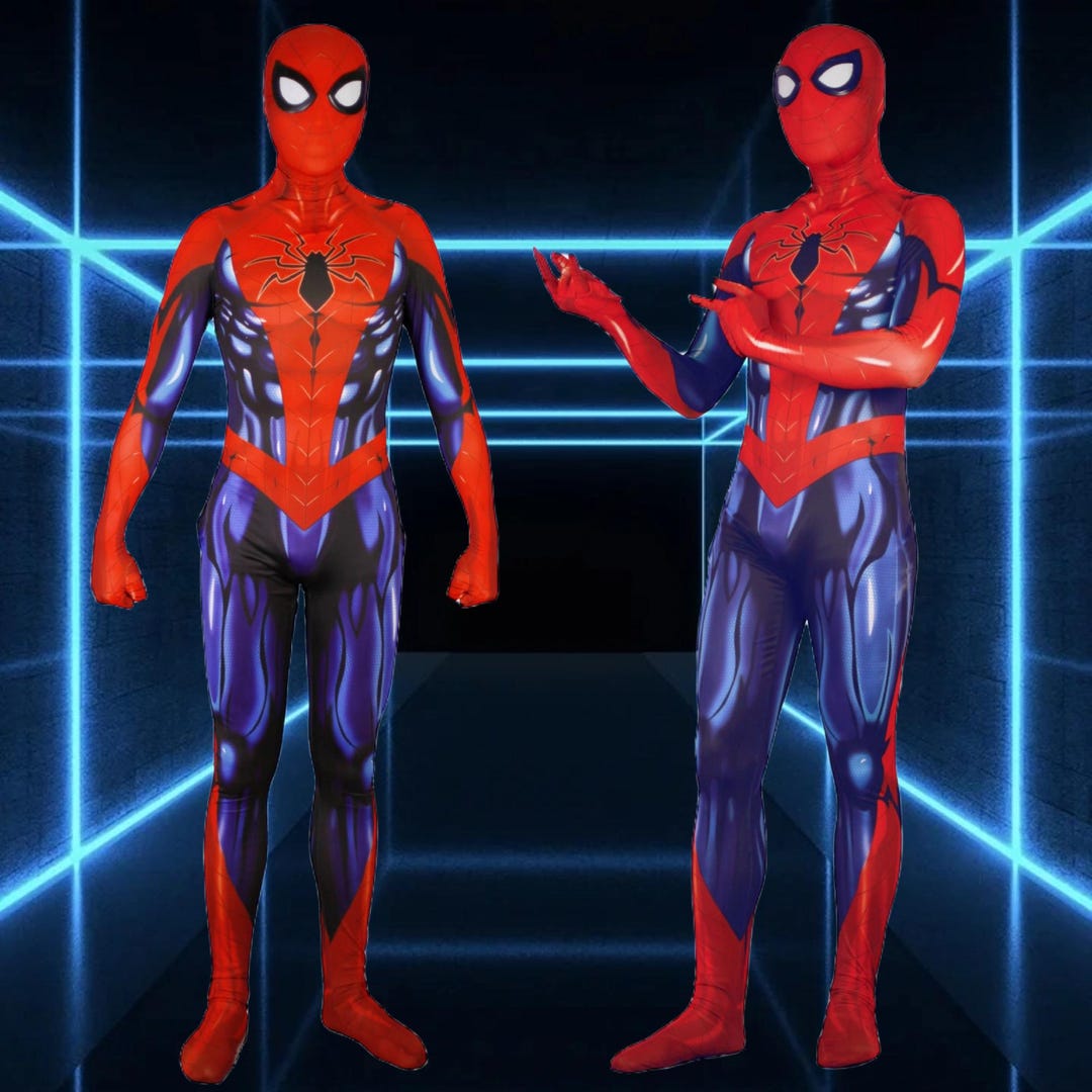 Muscle Spider Man Jumpsuit Cosplay Halloween Tights Role Play Costume ...