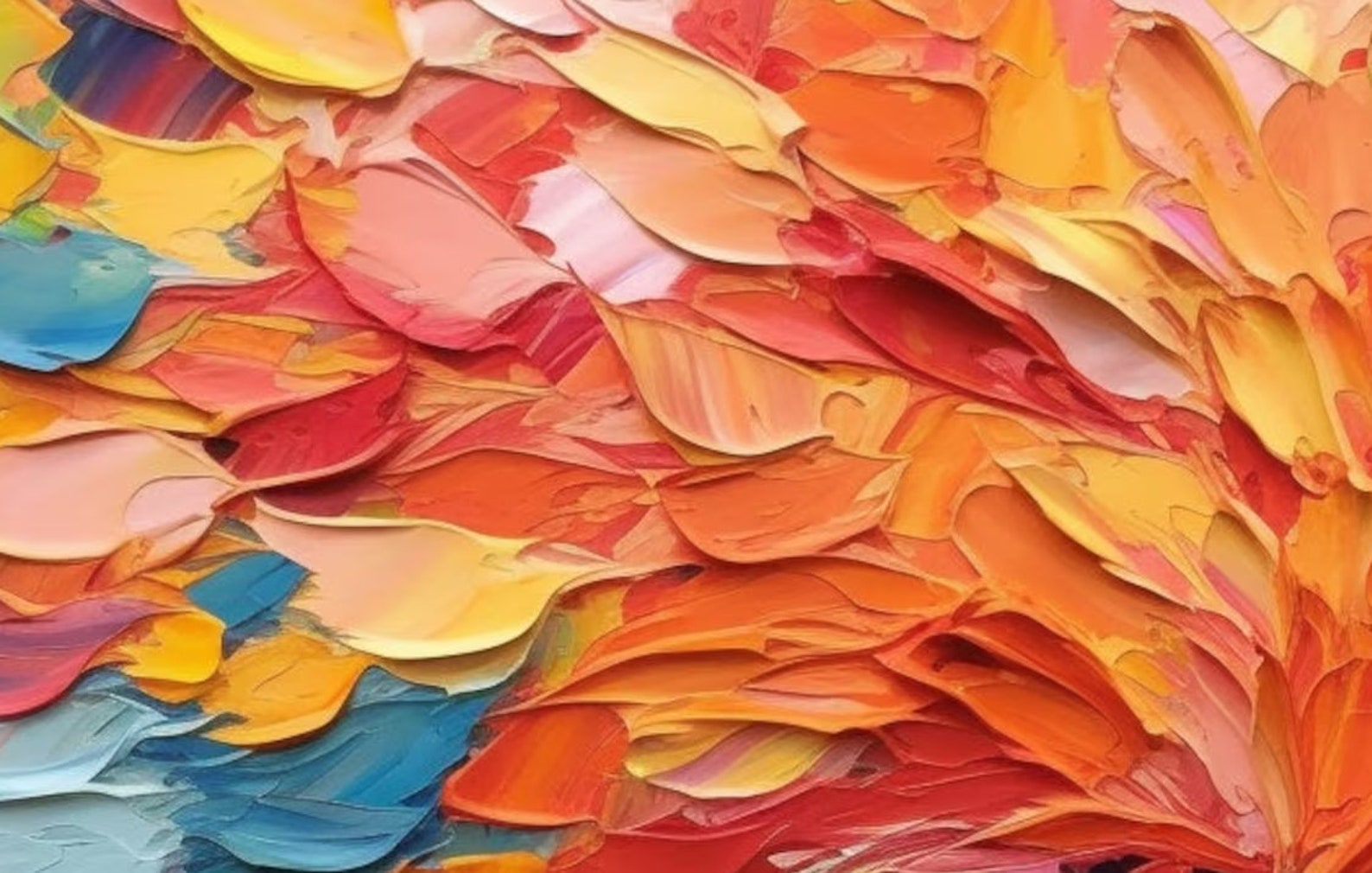 Textured Feather Oil Canvas: Abstract Leaves Wall Art, Unique Living ...