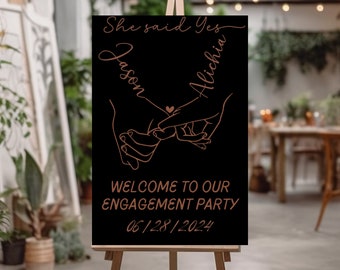 Engagement Party Sign, Poster, Engagement Party Decoration ...