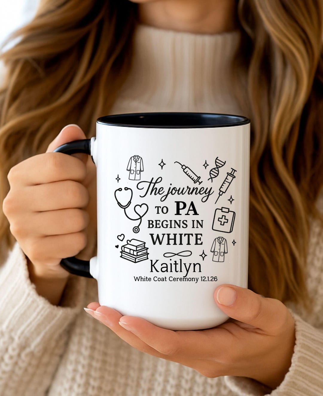 Physician Assistant White Coat Ceremony Gift, Custom PA Student Coffee ...