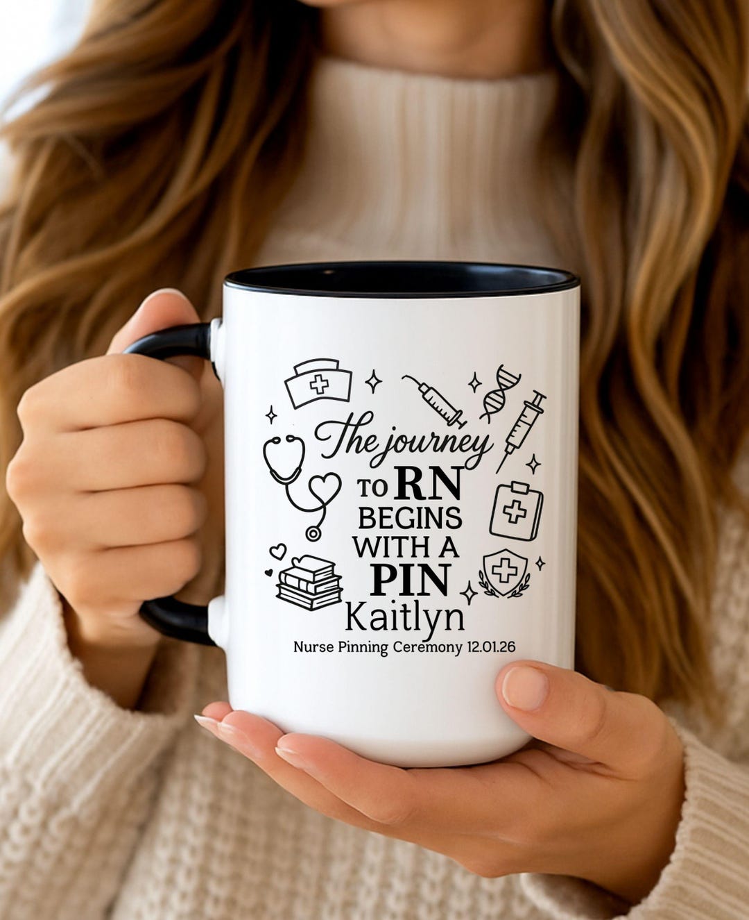 Registered Nurse Pinning Ceremony Gift, Custom RN Student Coffee Mug ...