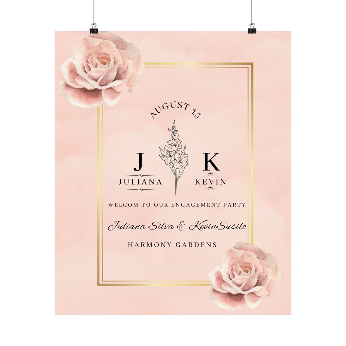 Engagement Party Sign, Poster, Engagement Party Decoration ...